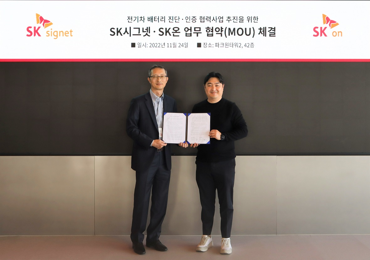 SK On and SK Signet sign an MOU to diagnose EV Battery lifespans and ...